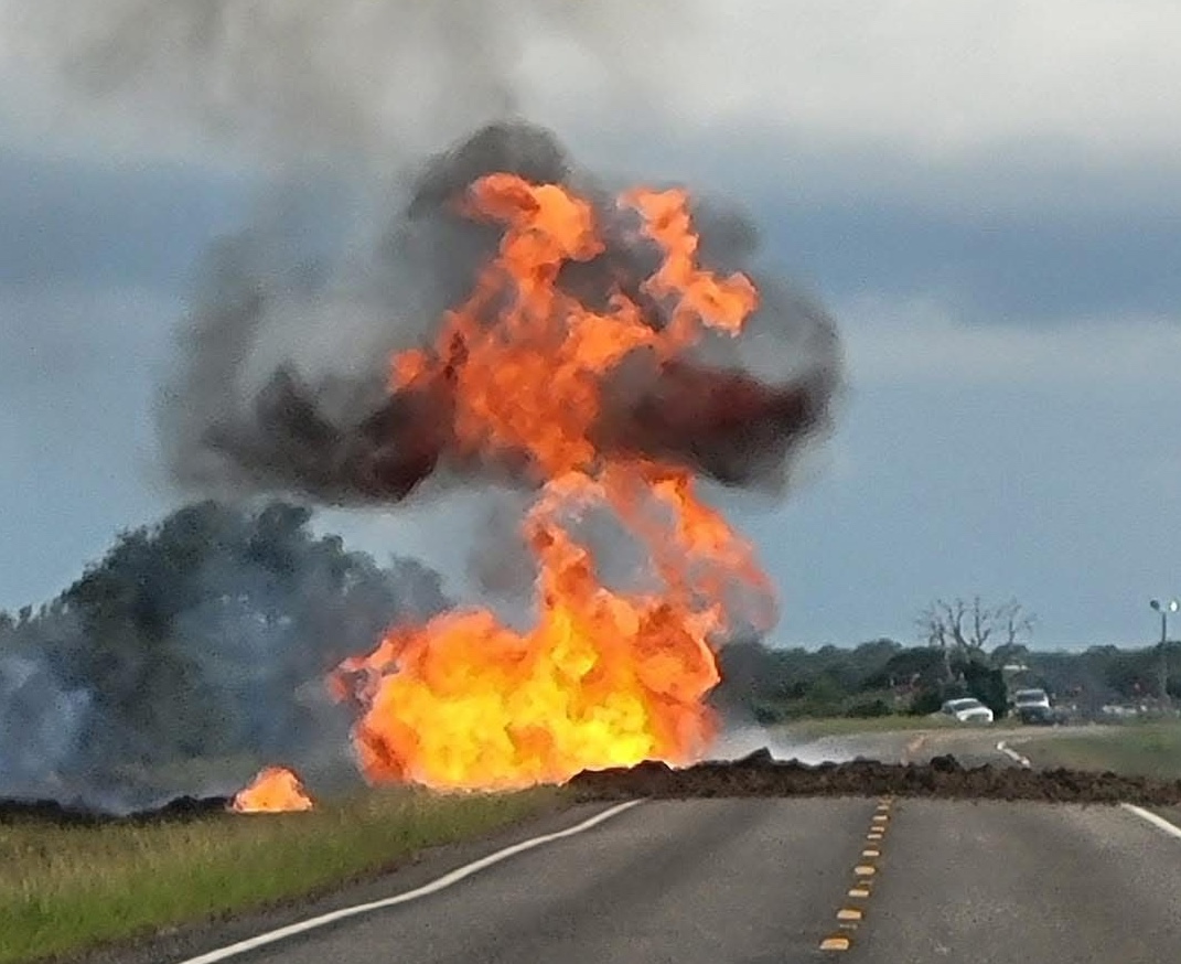 Pipeline Fire Near Speaks, Texas Shuts Down FM 2437 - Texas ...